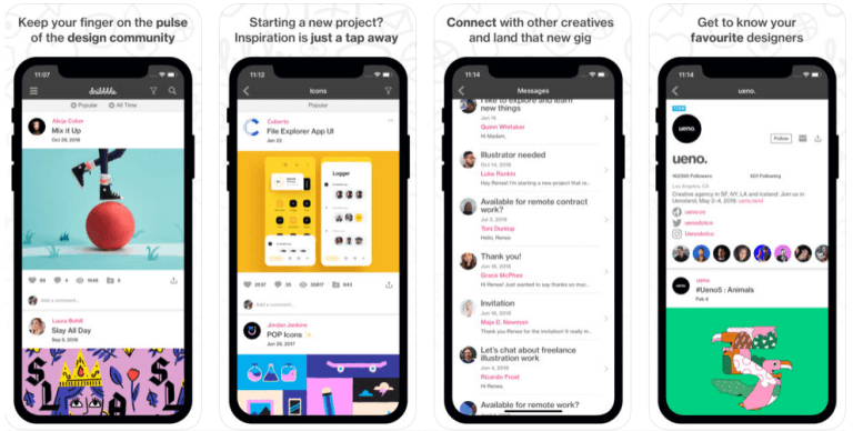 App of the Week : Dribbble - Show and Tell for the Designers
